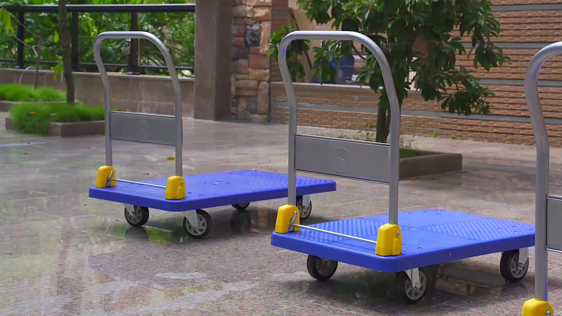 Factory 400 Kg Heavy Duty Platform Fold Hand Trolley Cart / Hand Truck ...