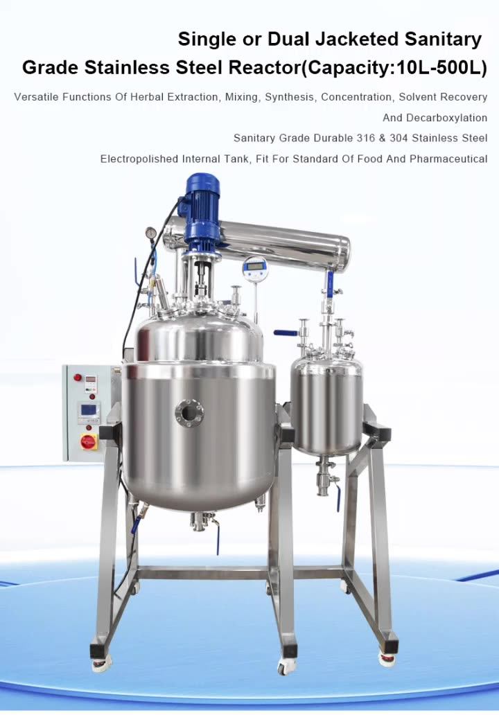 Valuen 200l Chemical Jacketed Reactor Continuous Stirred Tank Reactor ...
