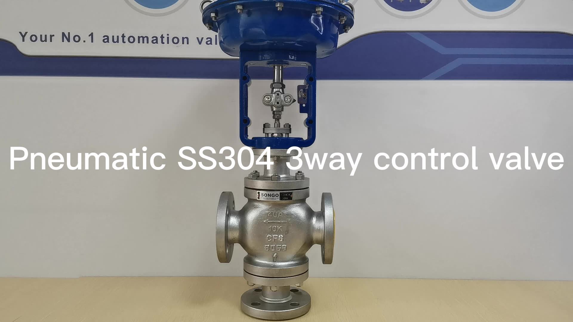 Diffluence Type Ss304 3way Pneumatic Diaphragm Steam Control Valve ...