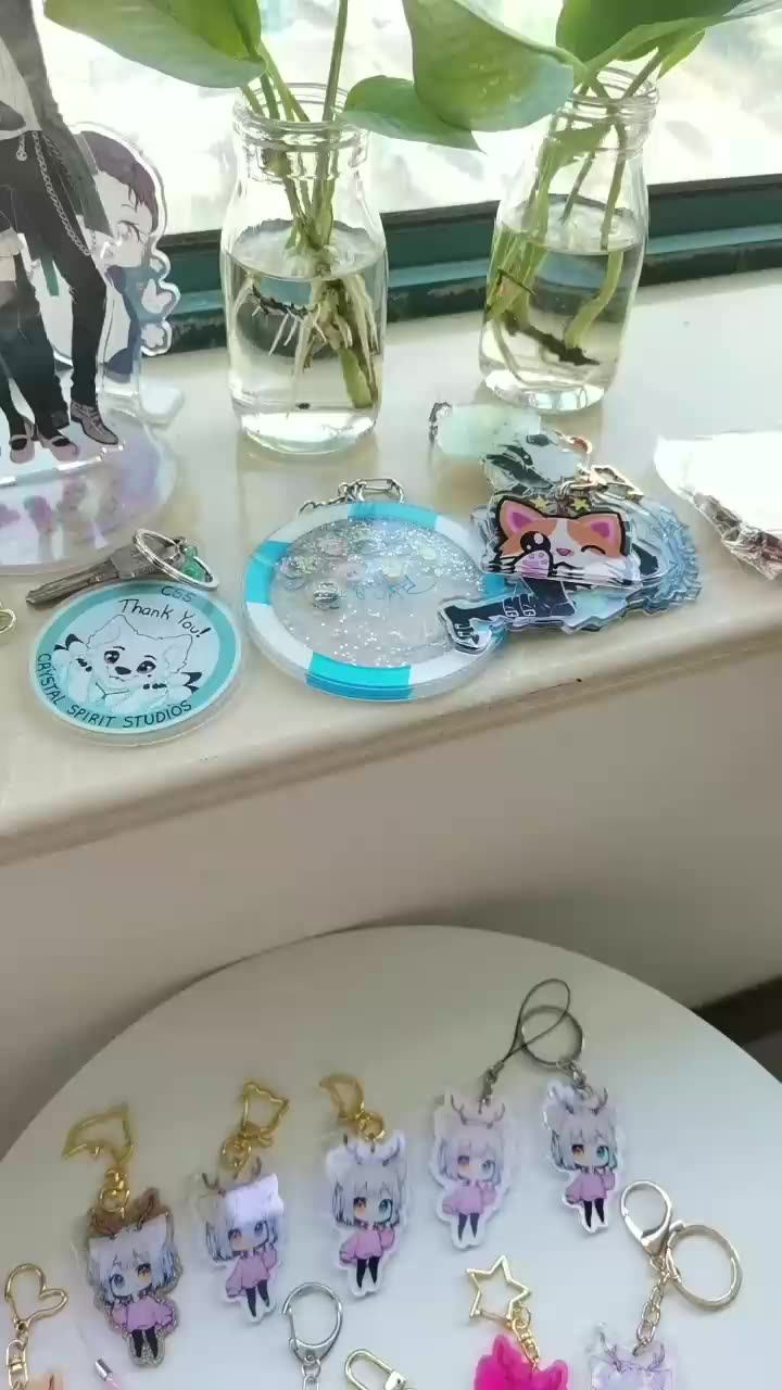 Wholesale Personalized Cartoon Anime Custom Keychain Charm Glitter ...