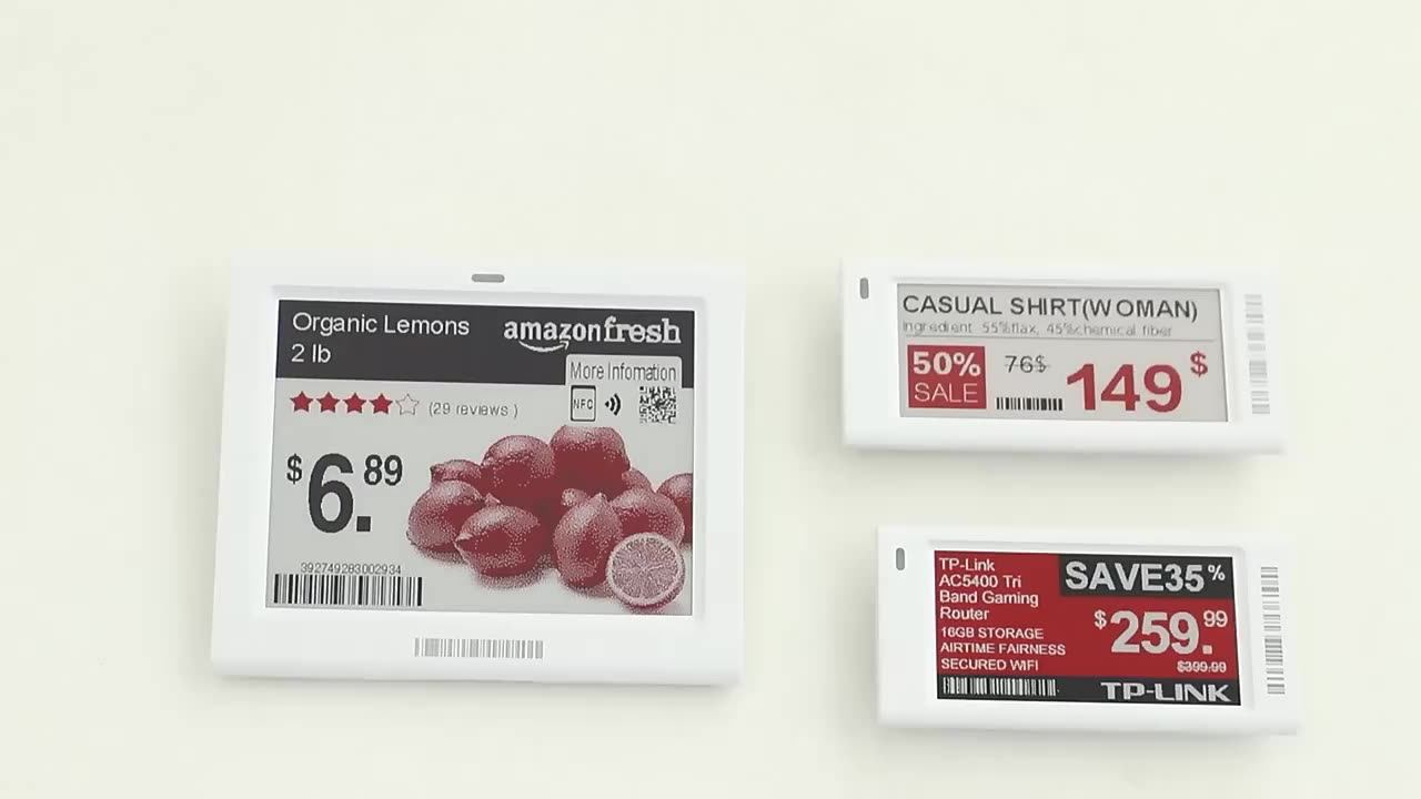 Zkong 7.5 Inch Large Epaper Display E-price Tag Digital Retail Display ...