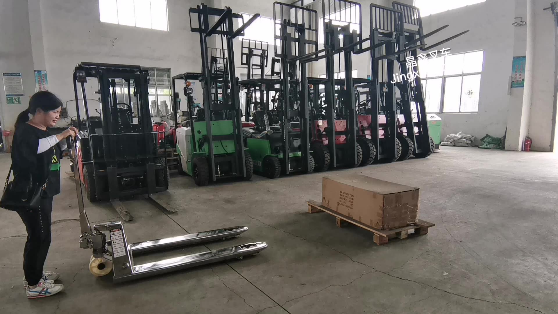 Manual Pallet Truck Stainless Steel 2 Ton Hand Forklift Moving Vehicle ...