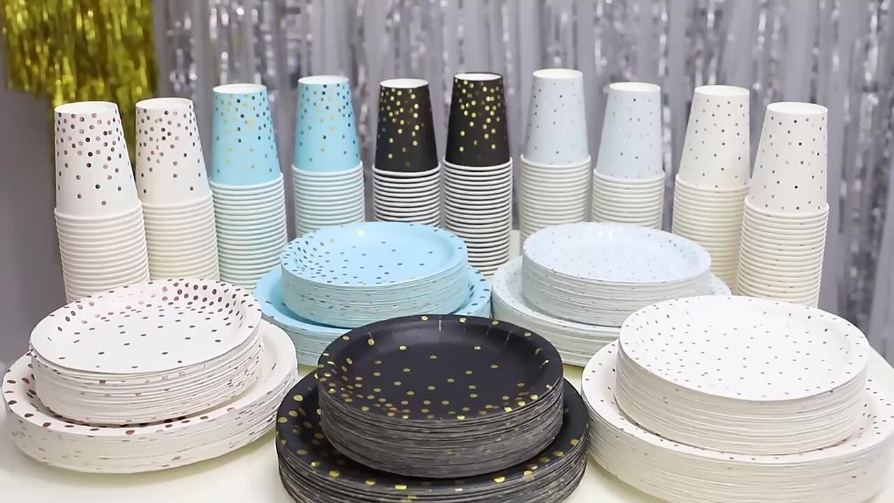 Yachen Wholesale Custom Multi-colors Disposable Tableware Party ...