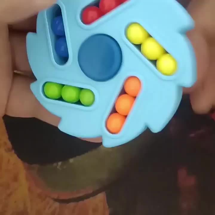Kids Magic Bean Rotating Fidget Toy Stress Relief Mini Rotating Magic ...