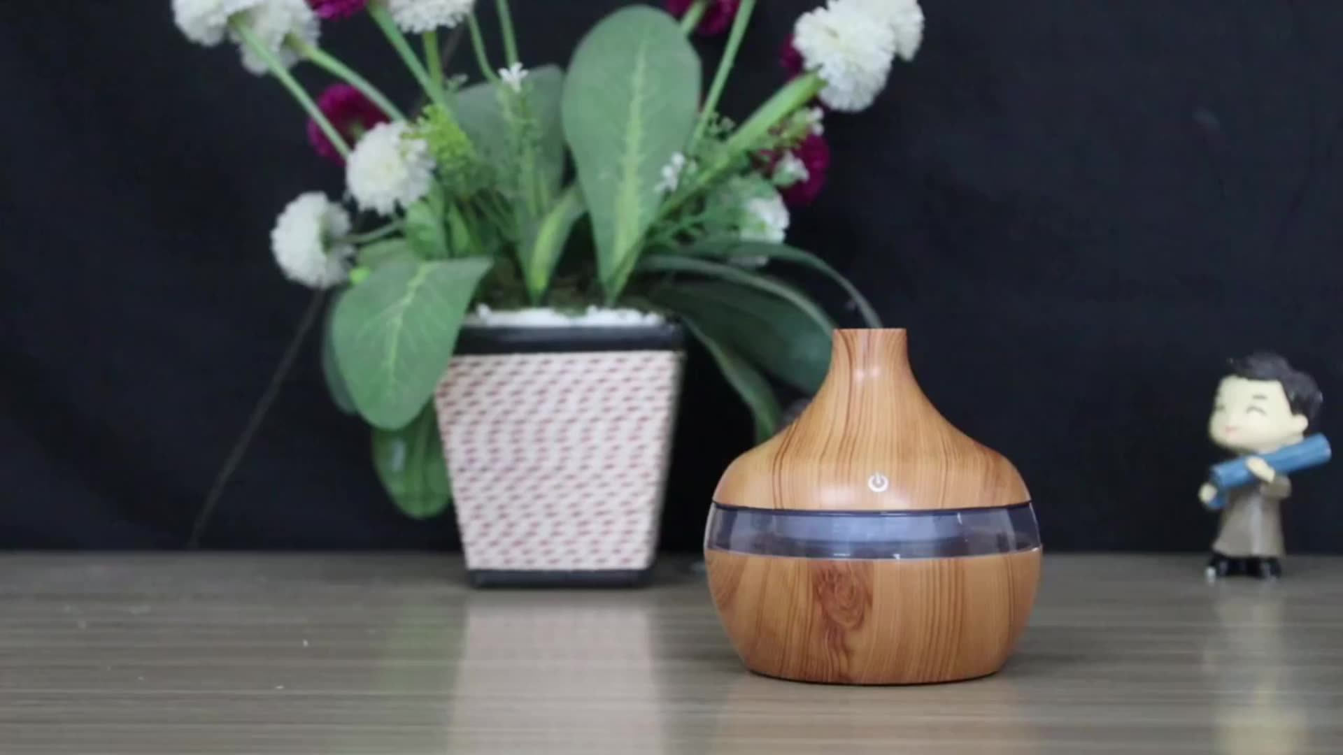 2023 300ml Electric Usb Essential Oil Diffusers Classic Aroma Wood ...