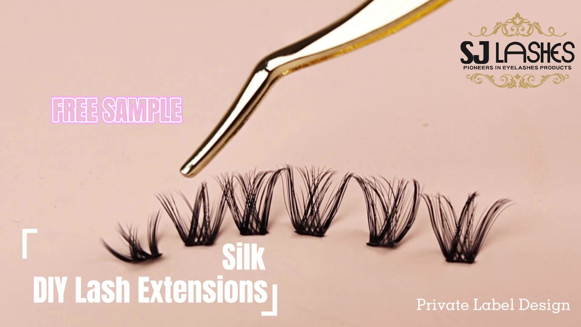 Pre Mapped Lashes Wide Faux Mink Lash Extensions Cluster Segment Fake ...