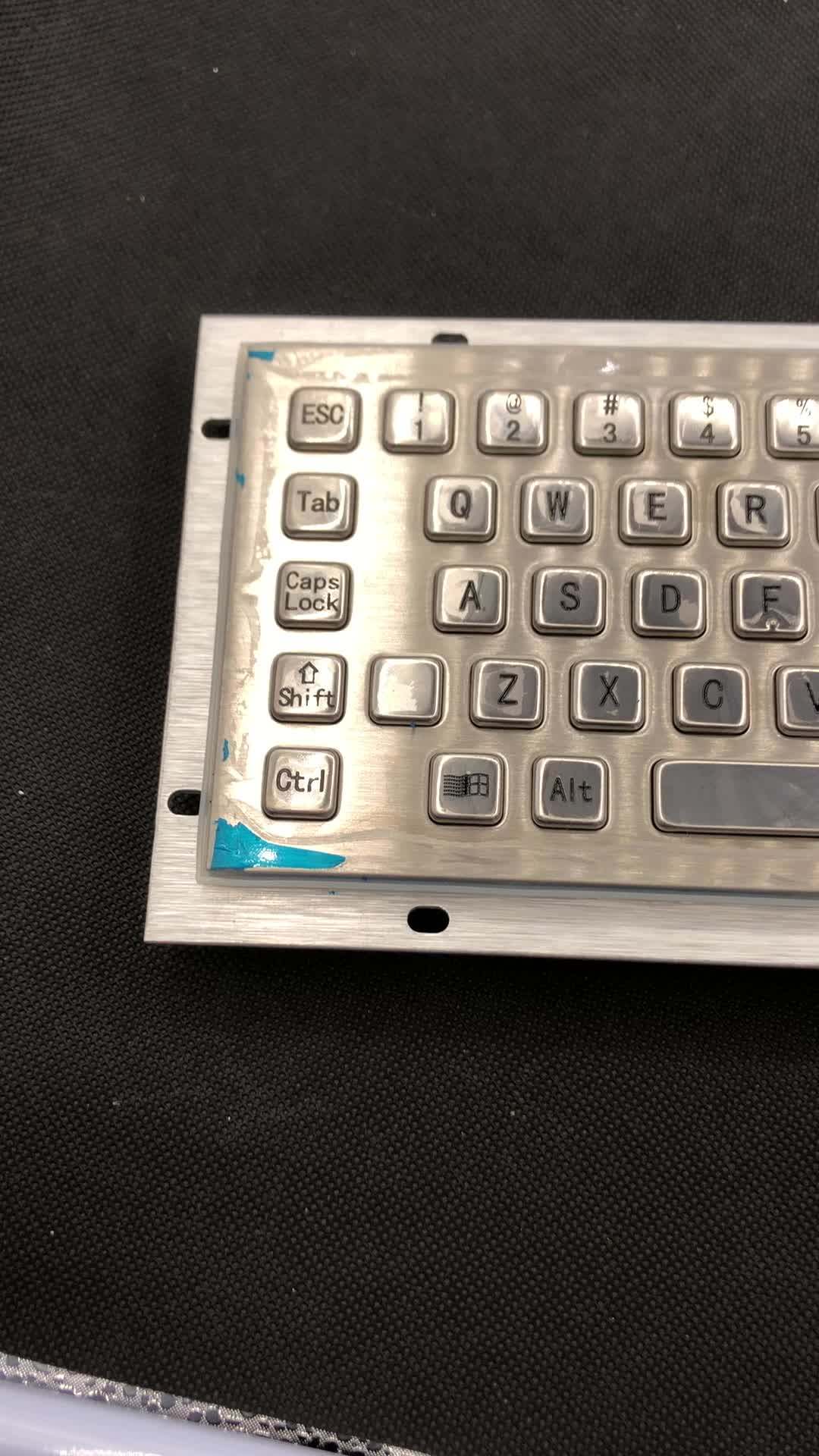 Industrial 68 Keys Metal Dome Membrane Kiosk Keyboard With Trackball ...