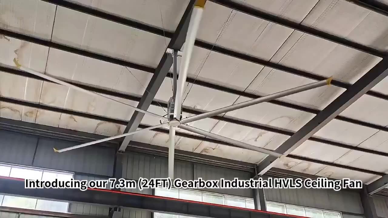 7.3m (24ft) Gearbox Industrial Hvls Ceiling Fan For Cowshed & Animal ...