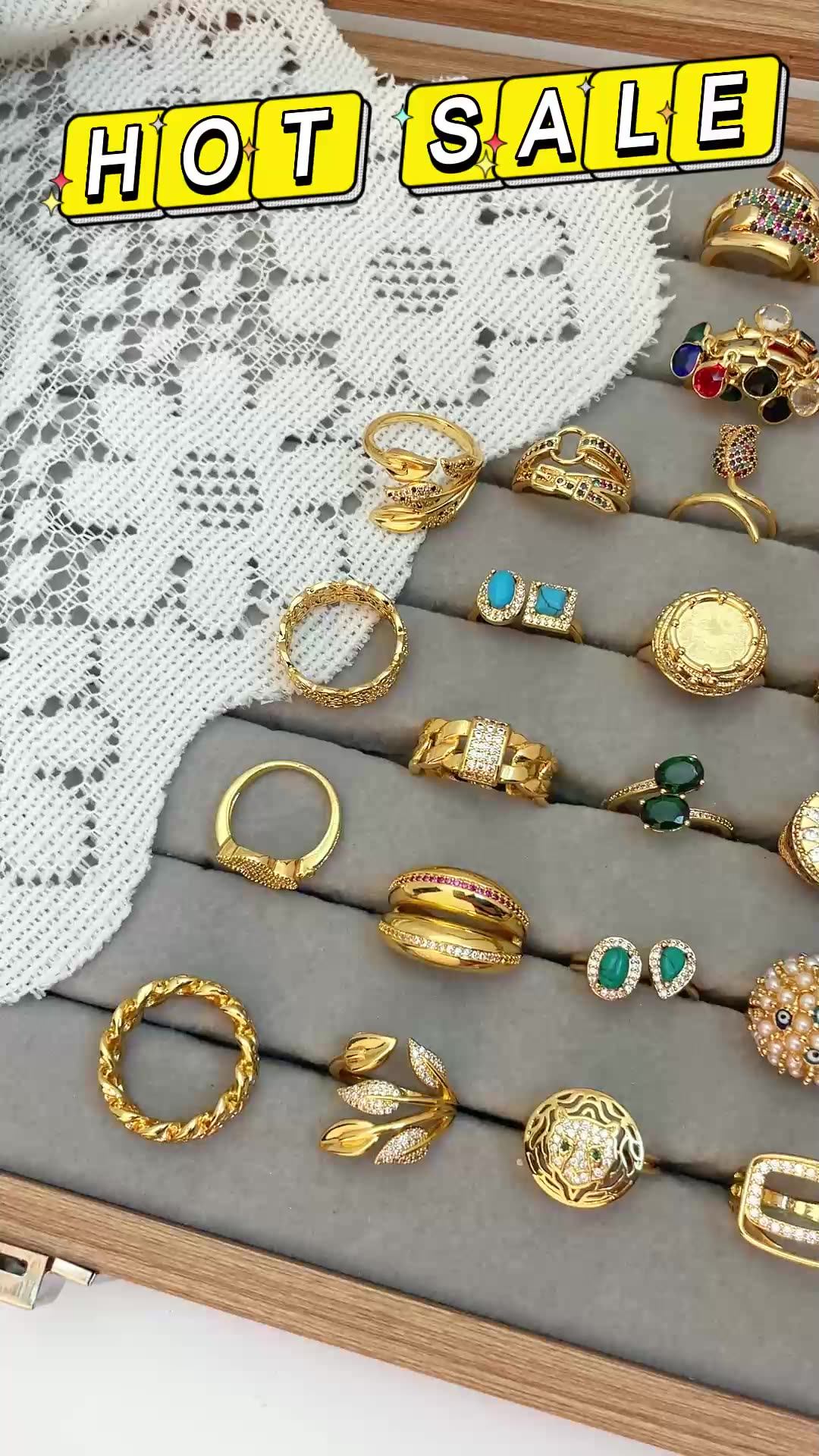 Fashion Jewelry Rings Cheap Wedding Engagement New Trendy Ring Set ...