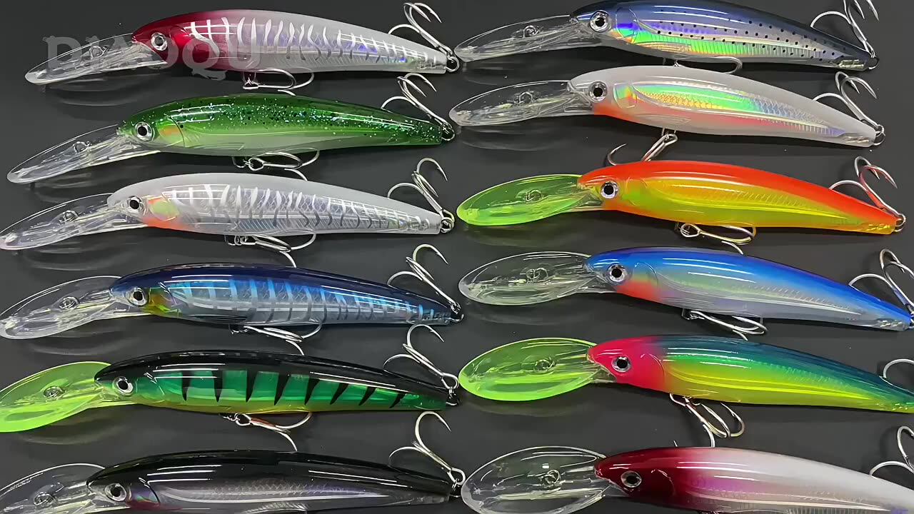 New Long Tongue 160mm/72.9g Big Trolling Bait Deep Diving Lures Fishing ...