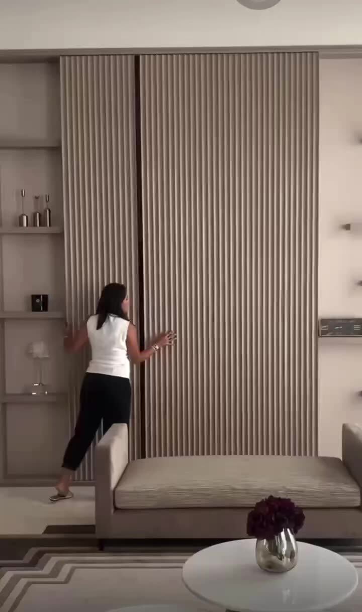 White Color Pvc Slat Wall Panels Peel And Stick Waterproof Wood Look ...