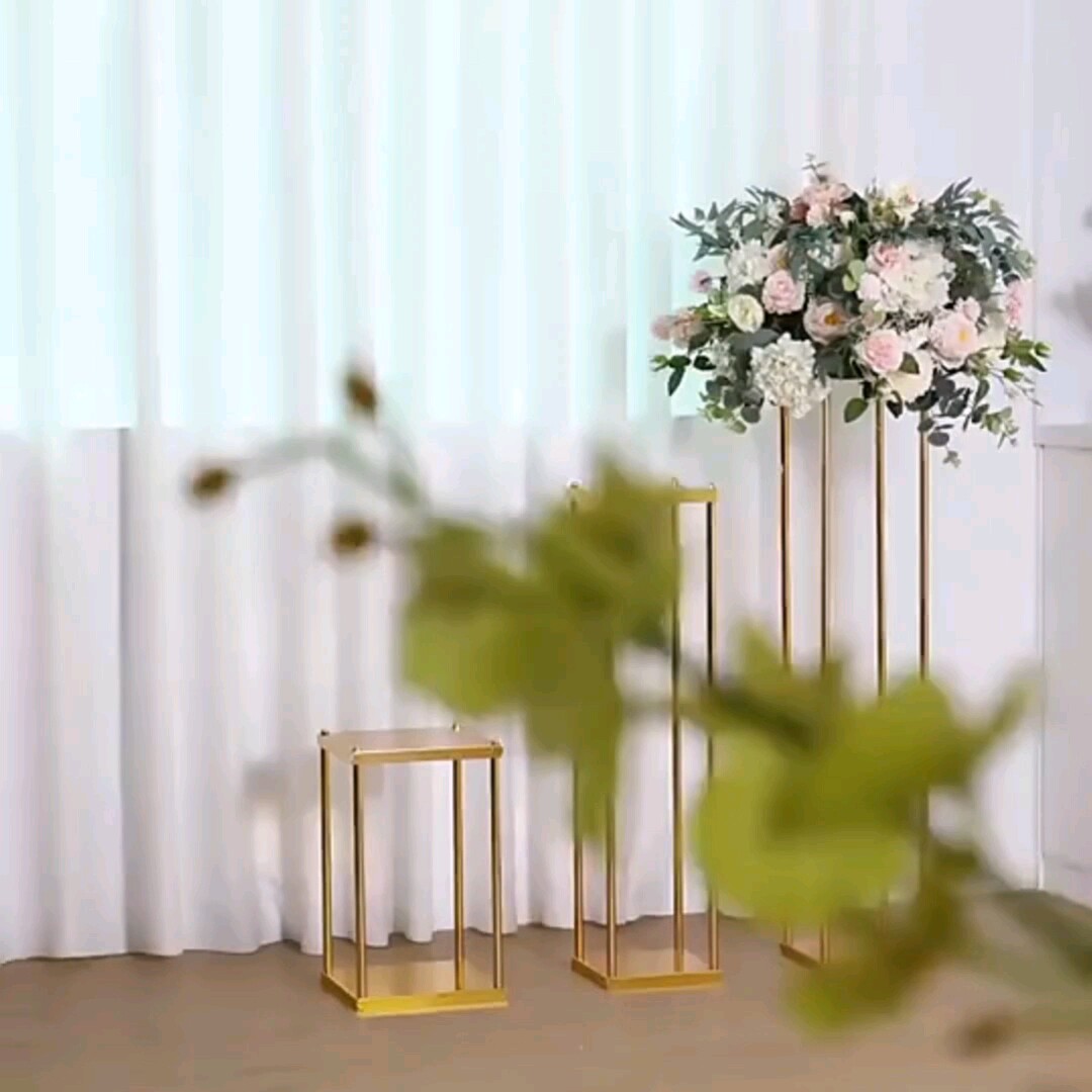 Tables Decoration Flowers Rack Vase Gold Tall Metal Flower Stand For ...