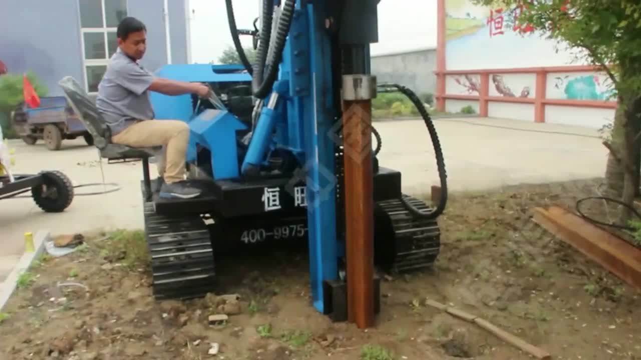 Hydraulic Solar Pile Driver Helical Pile Driver Hydraulic Hammer Pile ...