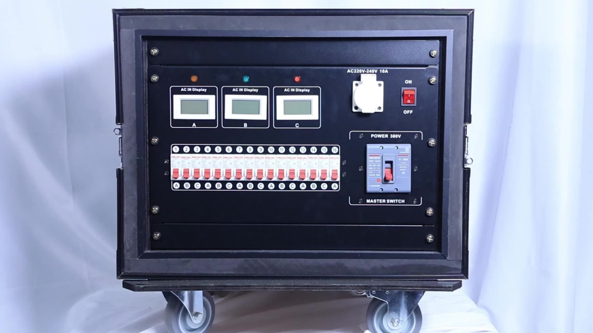 Waterproof 16ch Output 3 Phase Power Distribution Box For Audio Systems ...