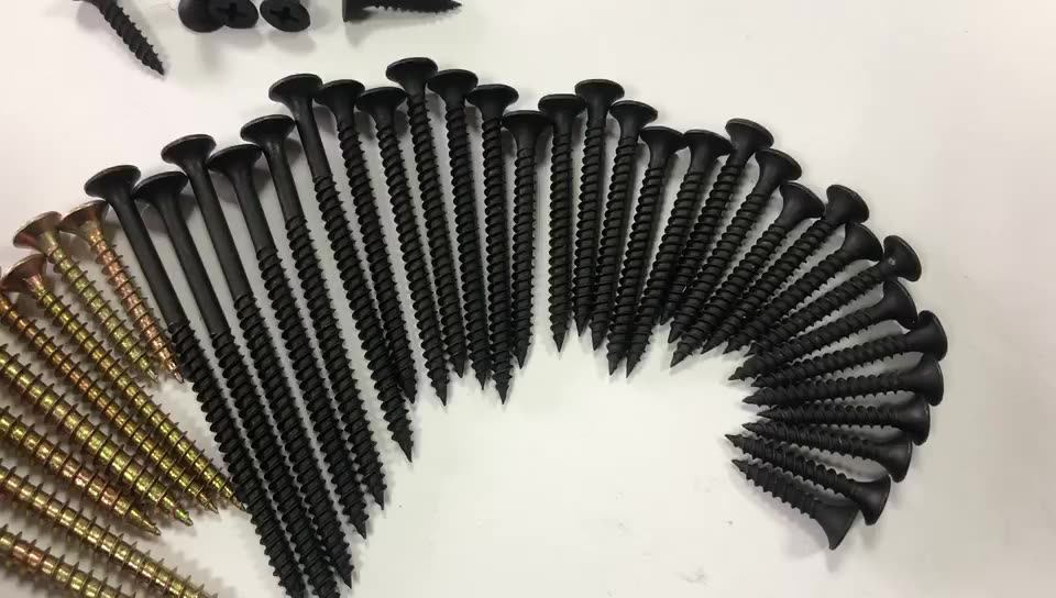 Din 18182 Black Drywall Screw Fine Thread Or Coarse Thread Trumpet Head Double Or Single ...