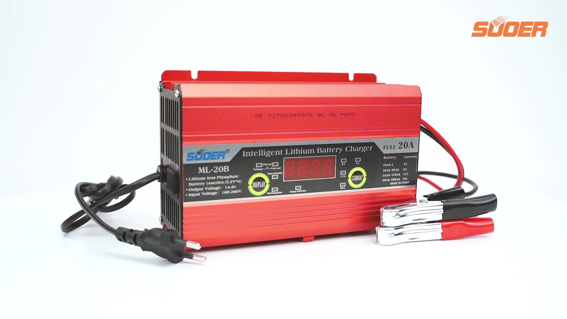 Suoer Ac 220v 20a Intelligent Smart Battery Charger Lithium Battery ...