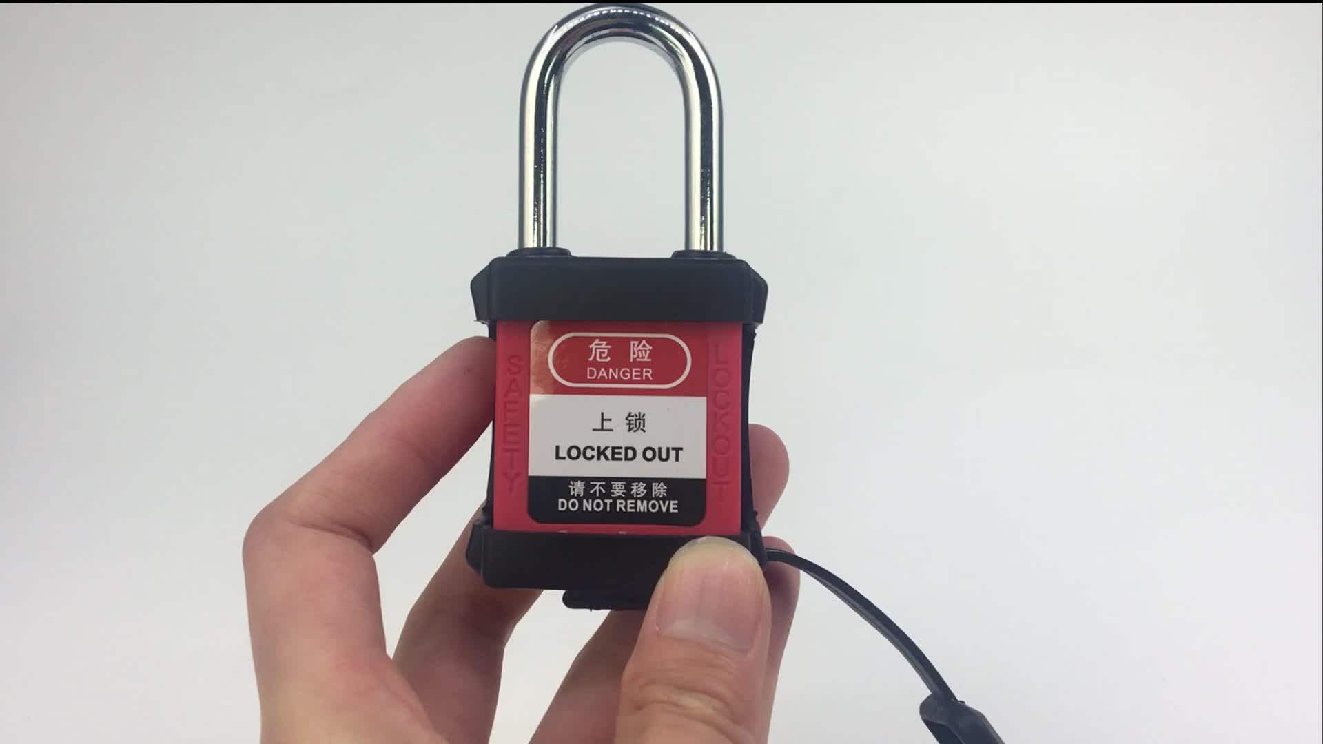 Colored Waterproof 38mm Safety Padlock With Half Black Dust-proof ...