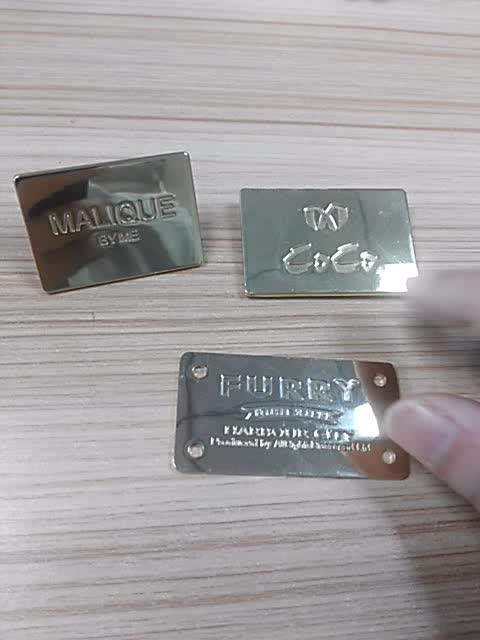 Custom Engraved Logo Metal Plate For Fashion Articles - Buy Metal ...