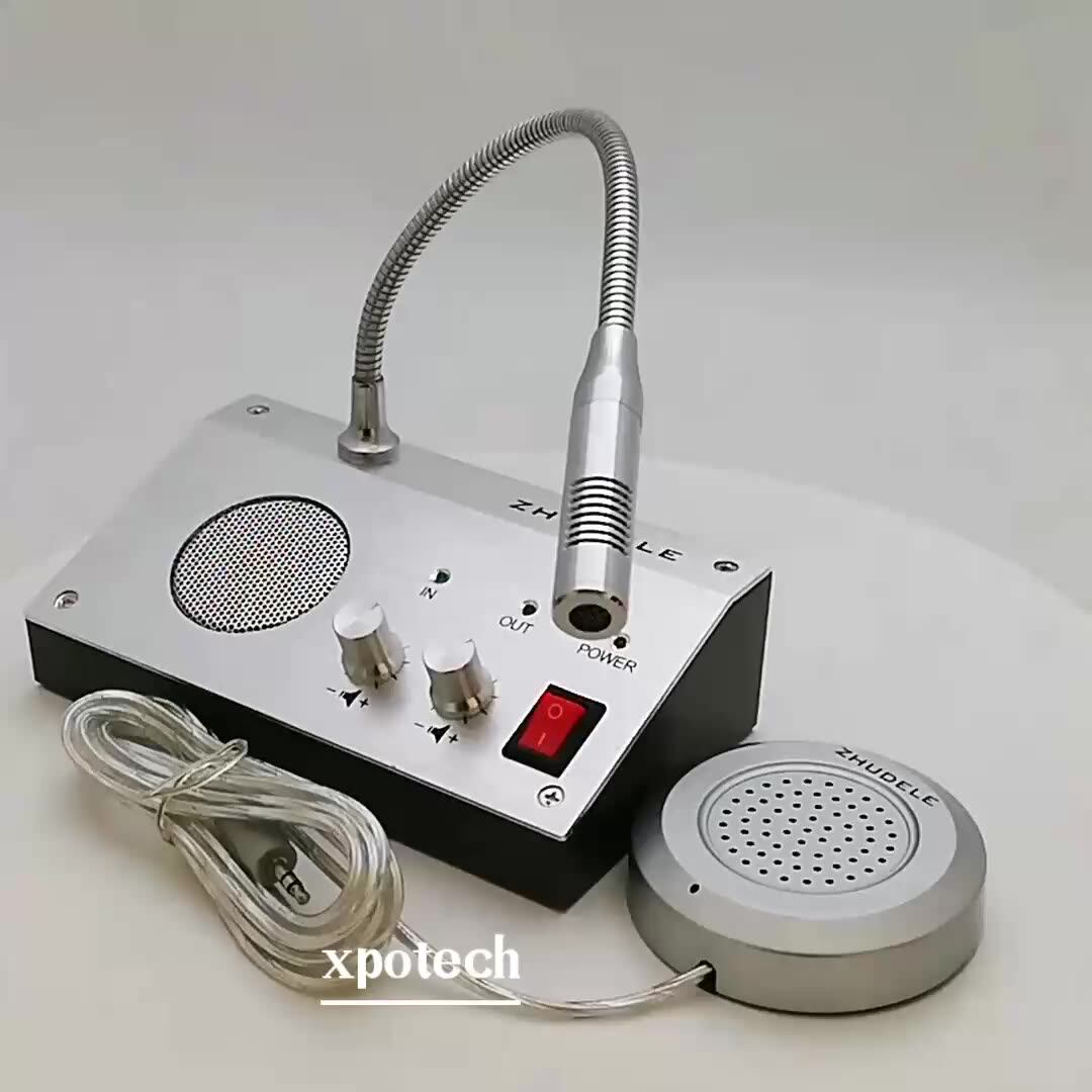 2020 Most Popular Bank Window Intercom System Talk Through Glass ...