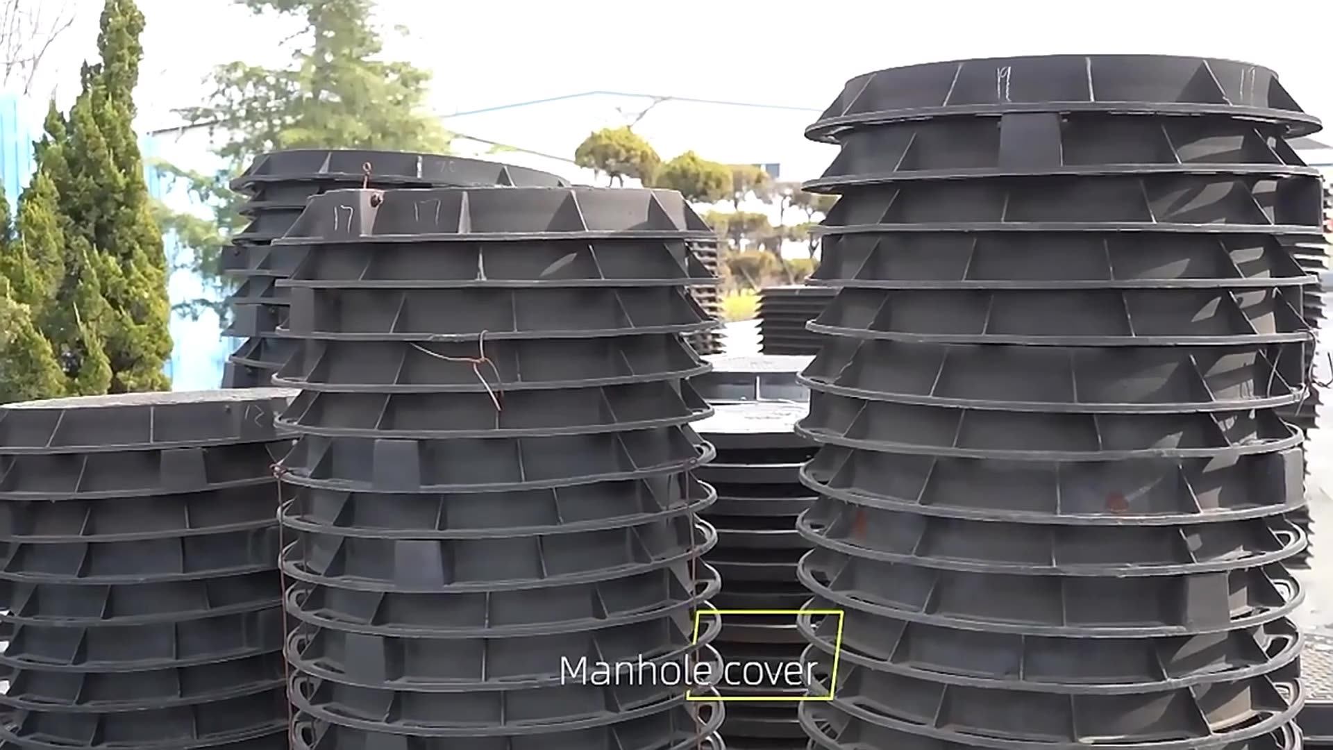 Heavy Duty Ductile Iron Manhole Cover Frame Cast-iron Heavy Duty Double ...