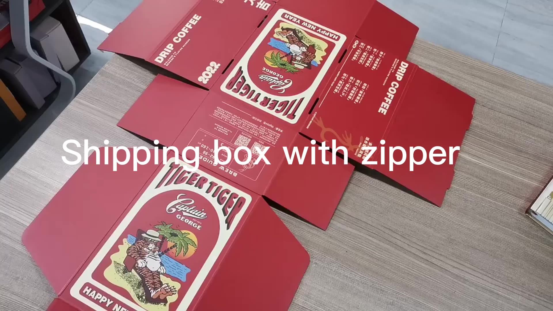 Custom Quick Easy Tear Strip Corrugated Box Perforated Opening Shipping ...