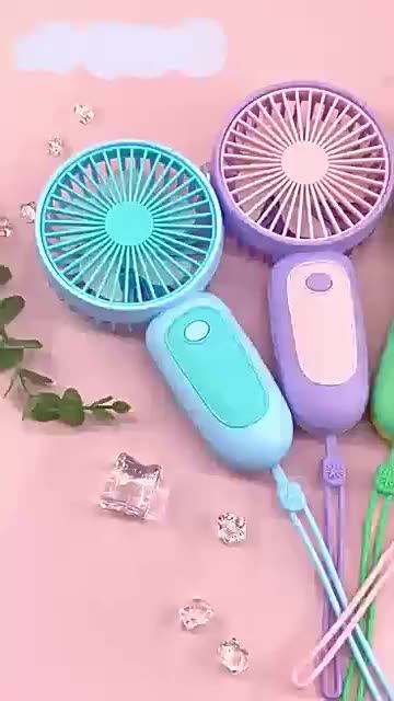 Macaron Color Candy Mini Cooling Fan Usb Summer Rechargeable Electric ...