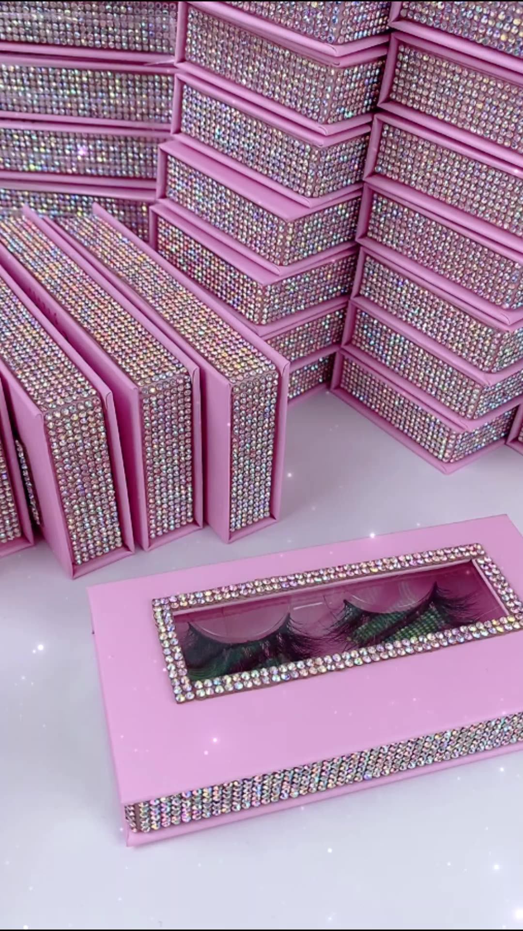 Wholesale Pink Eyelash Boxes Packaging Customized Luxury Lash Box With ...