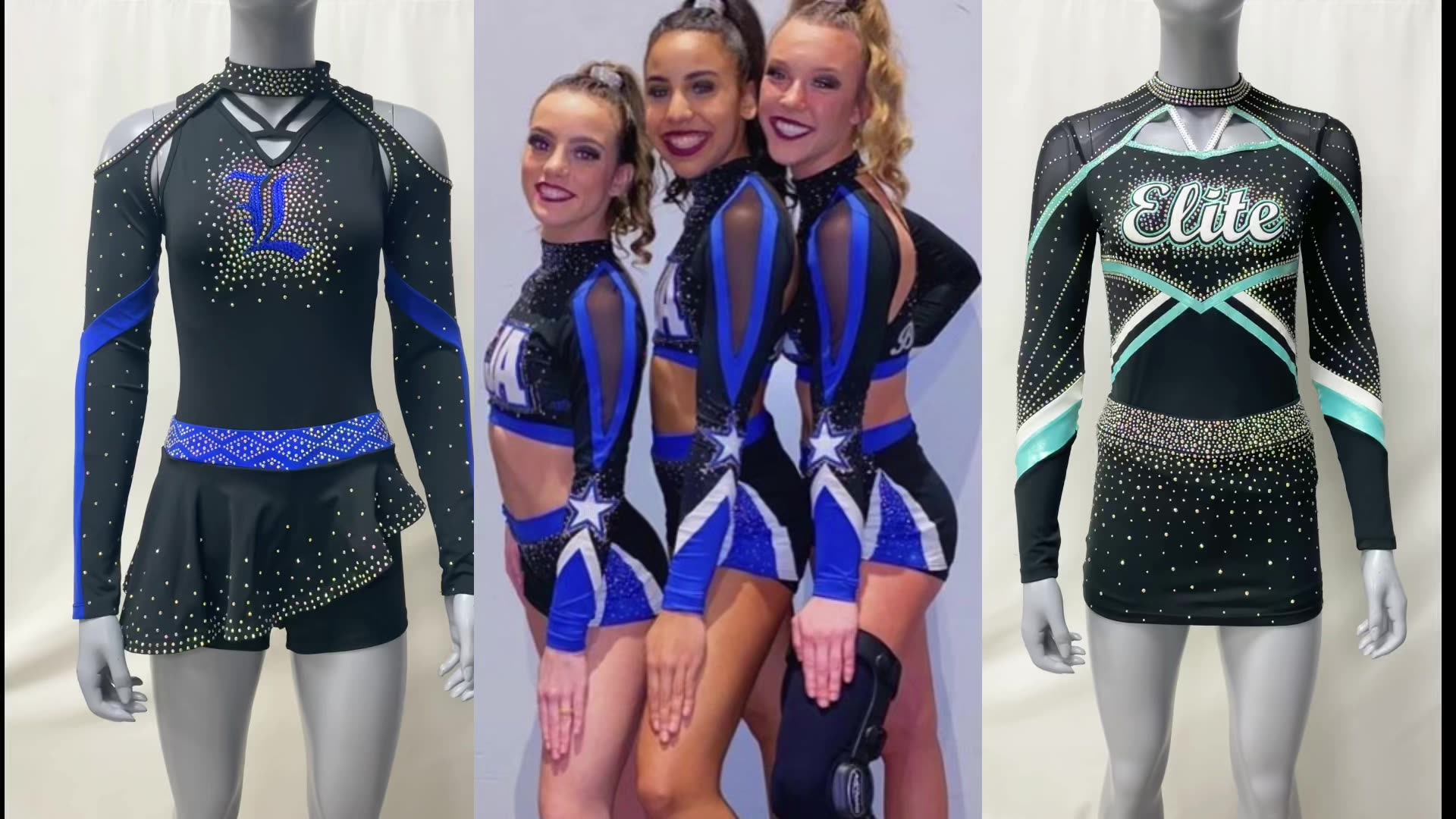 Dandy Sports Wholesale Custom Cheerleader Uniforms Kids Sparkle ...