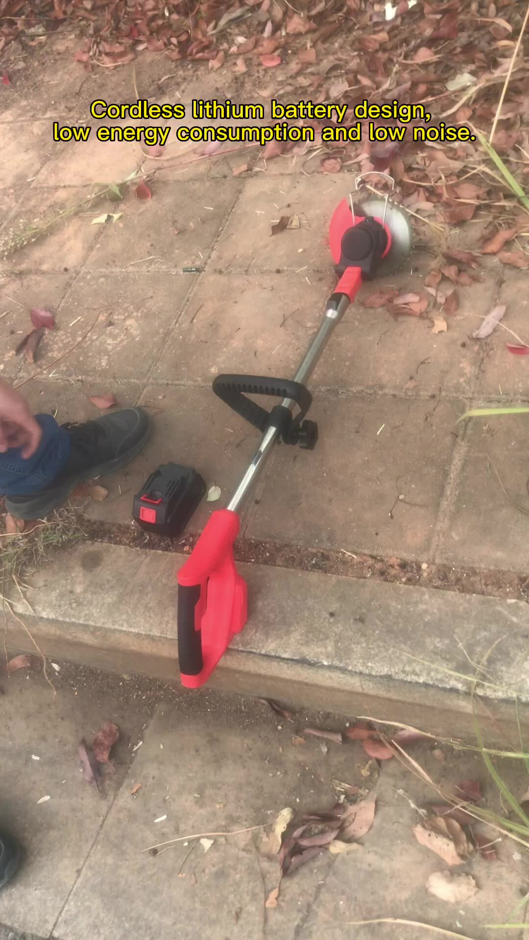 Cordless Rotary Handheld Grass Trimmer Lawn Mower 20v Battery Operated ...