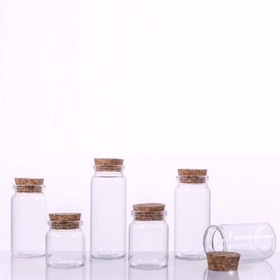 Wholesale Mini Wishing Bottle 5ml 10ml 15ml 20ml 25ml Glass Vials Custom Logo Clear Glass Match ...