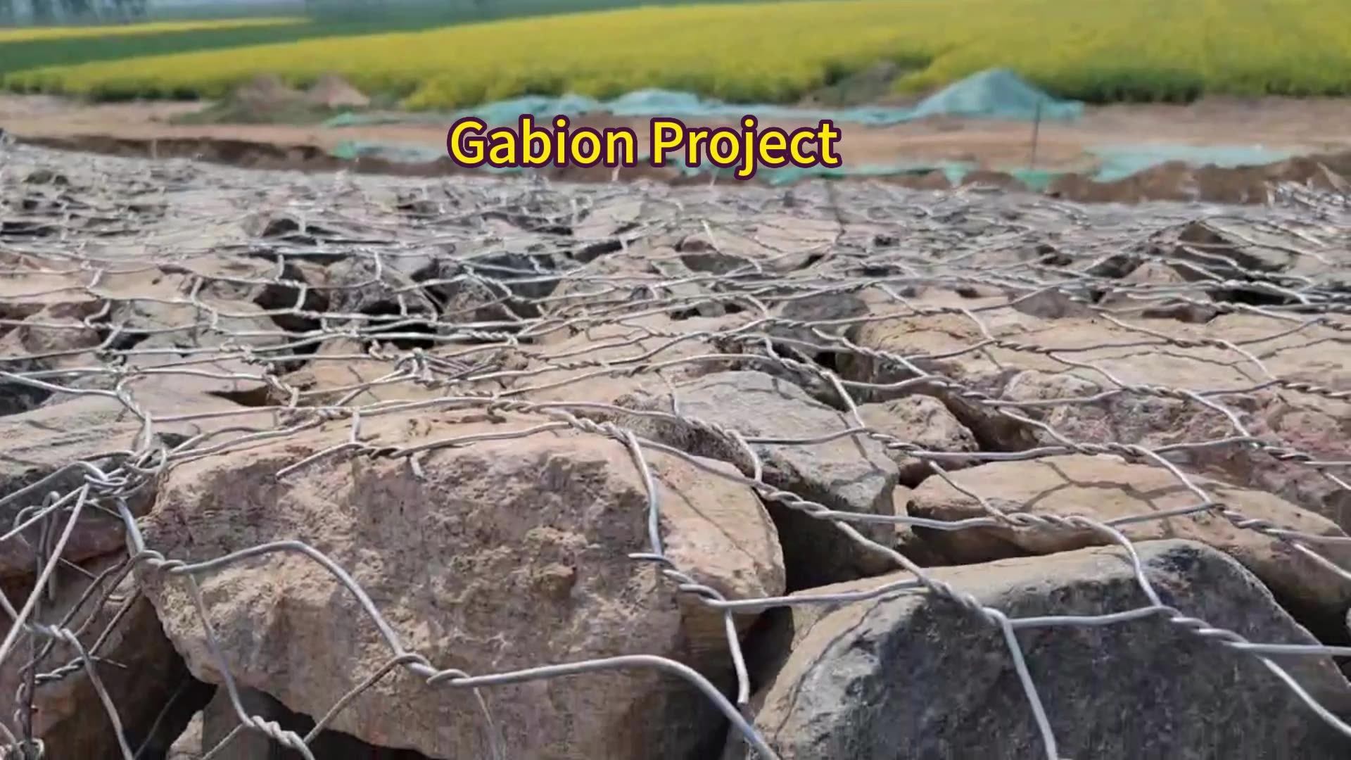 Rockfall Netting Protection Gabion Basket For Stone Cage Retaining Wall ...
