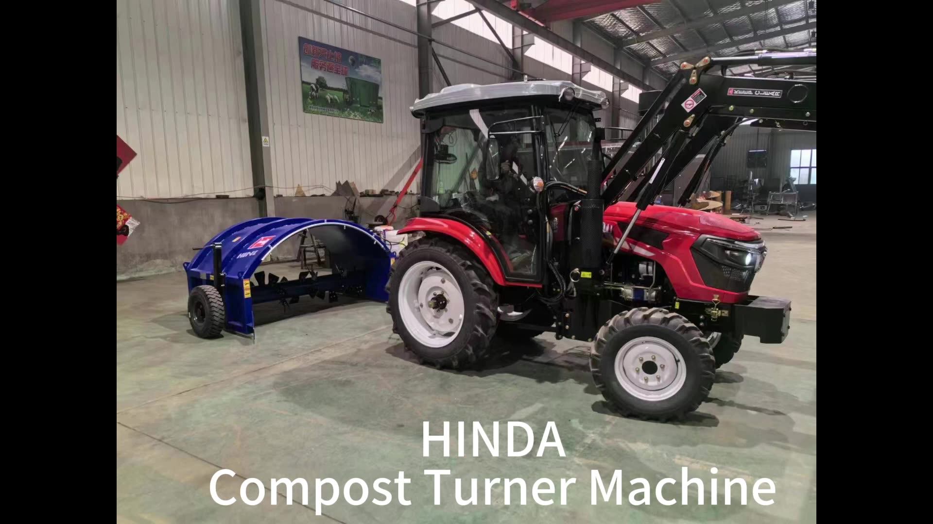 Hinda Tractor Towable Compost Windrow Turning On Small Farm/compost ...