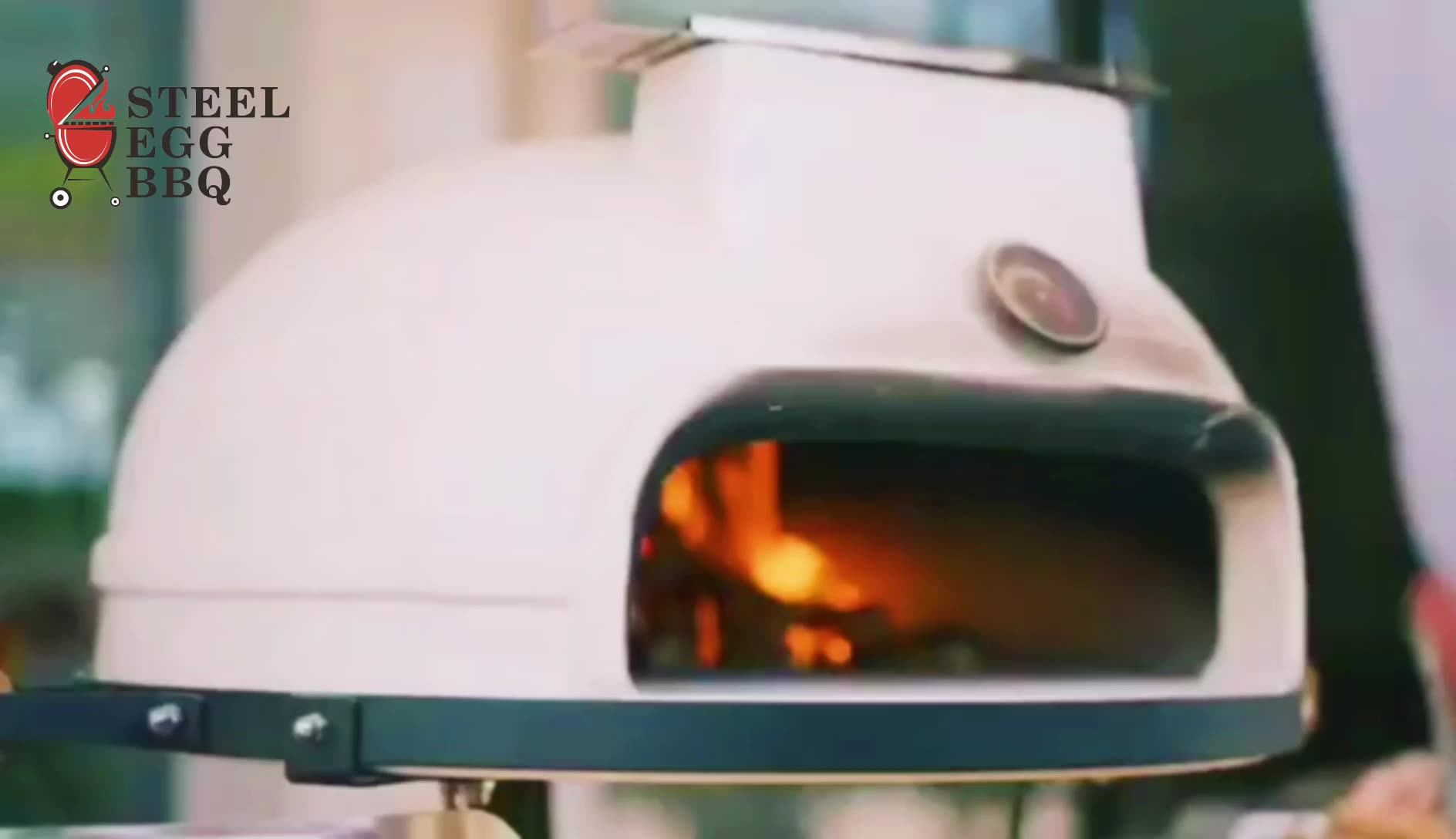 Seb Egg Bbq New Design Kamado 21 Inch Grill Tabletop Ceramic Wood Fired ...