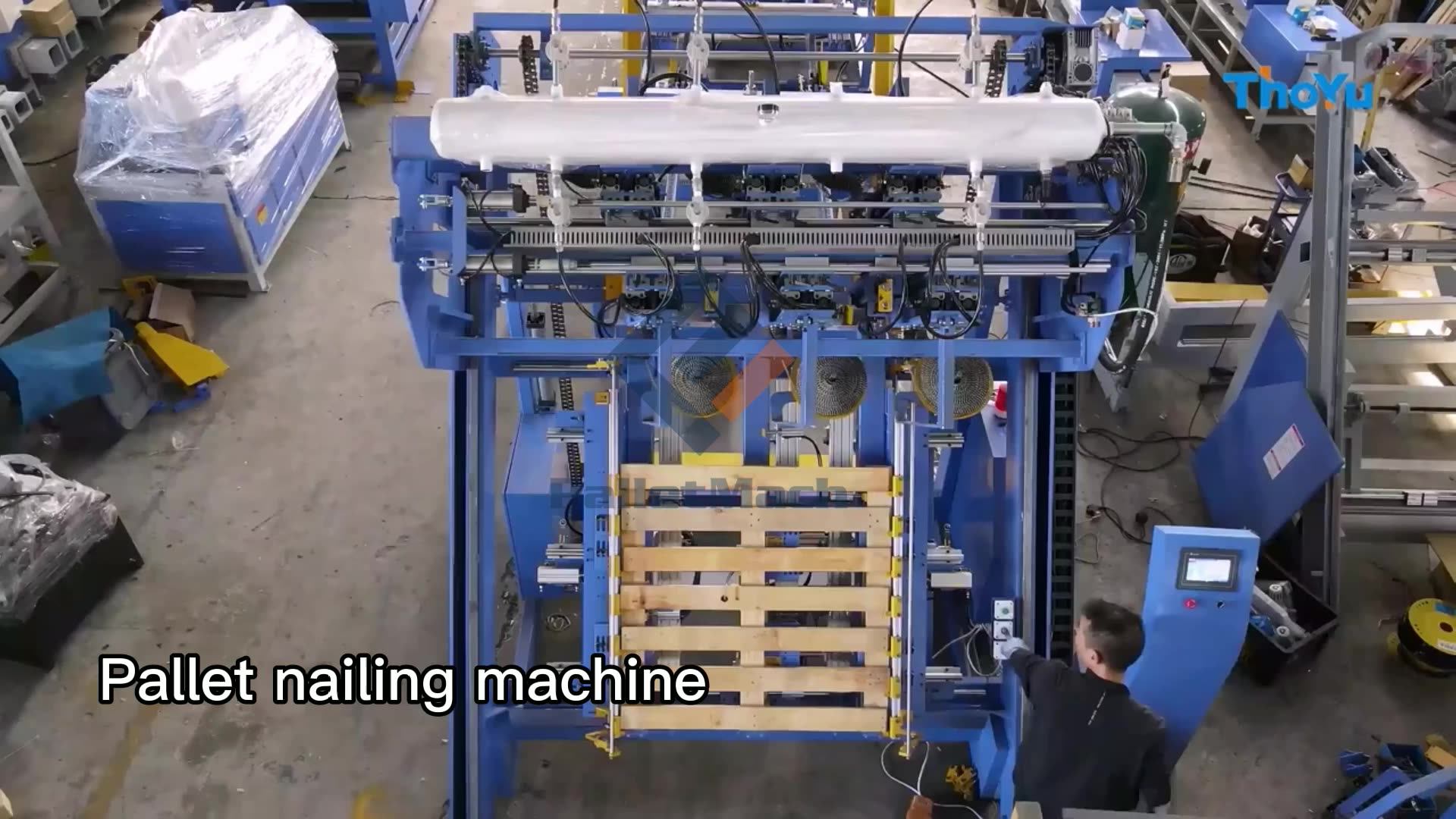 Pallet Tray Nailing Machine Wood Pallet Assembly Machinery For Wooden ...