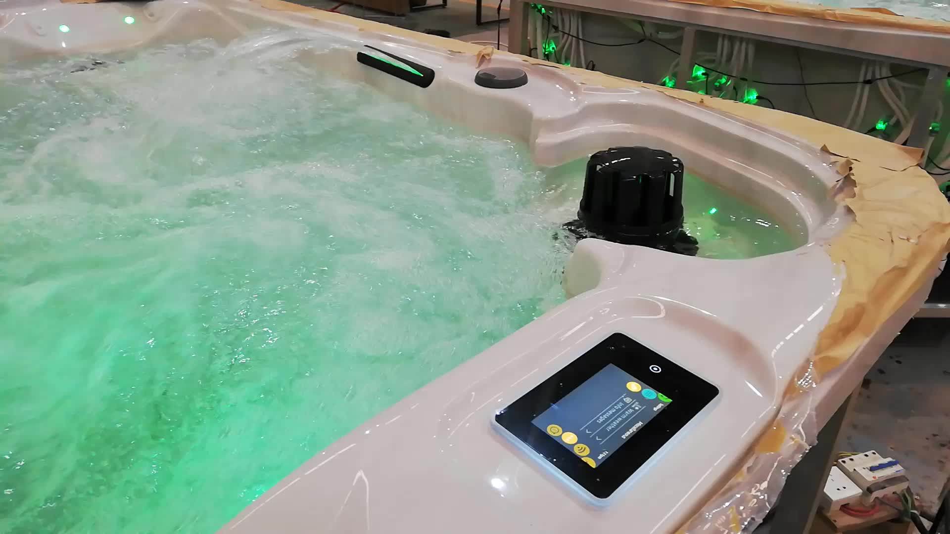 Mexda Family Fun Outdoor Hot Tub Spa 4 Person Whirlpool Bathtub Hydro ...