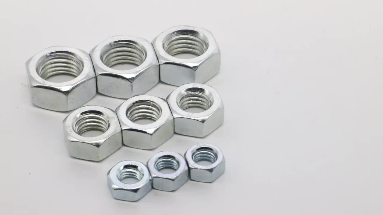Din/iso Standard Hexagonal Nut Carbon Steel Hot-dip Galvanized Nut Hdg ...