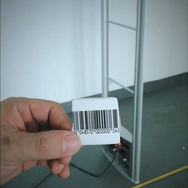 Adhesive Eas Rf Soft Label With Bar Code Paper Label Rf 8.2mhz Sticker ...