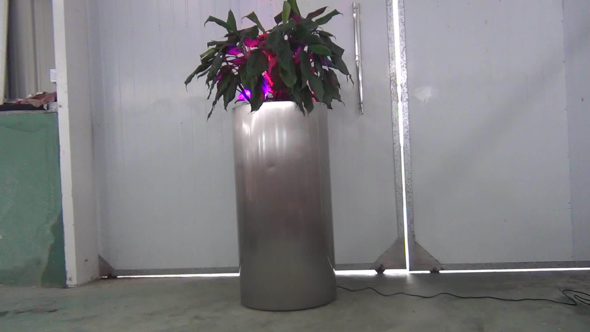 Silver Color Stainless Steel Flower Pot,Garden Planter,Round Shape ...