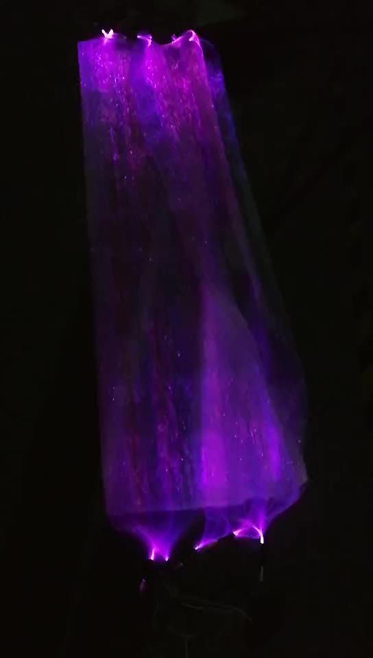 7 Colors Changing Light Up Led Fiber Optic Table Cloth - Buy Fiber ...