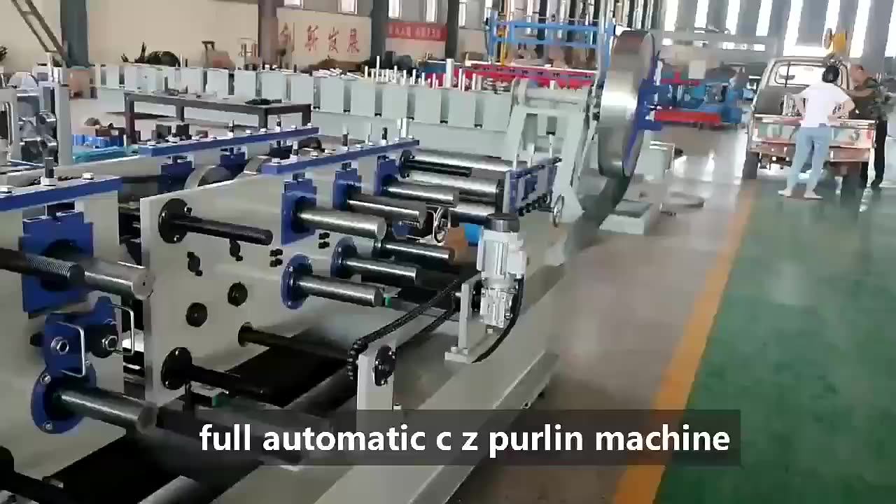 Heavy Duty Fully Automatic Cz Purlin Roll Forming Machinery Roof Truss ...