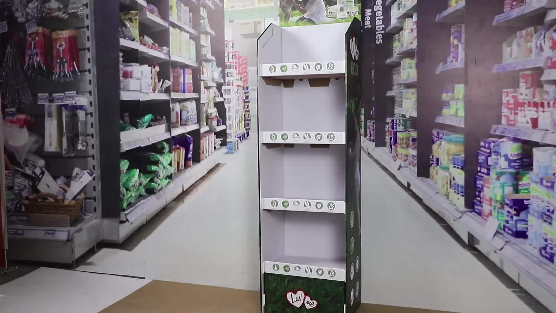 Customized Professional Advertising Cardboard Display Stand For Coffee ...