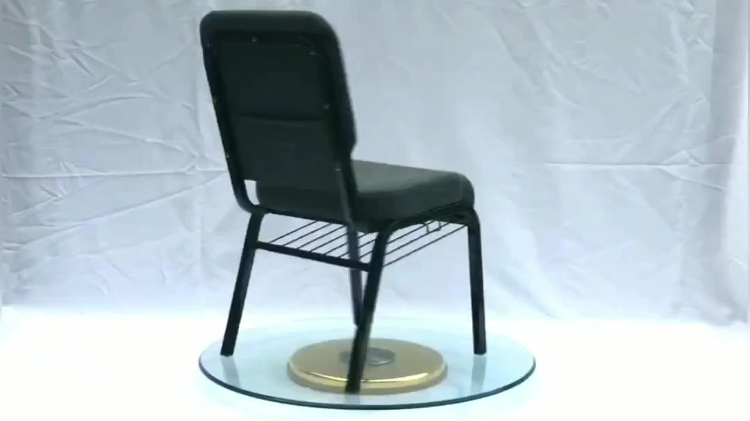 Interlocking Stackable Durable Auditorium Chair With Book Rack Metal ...