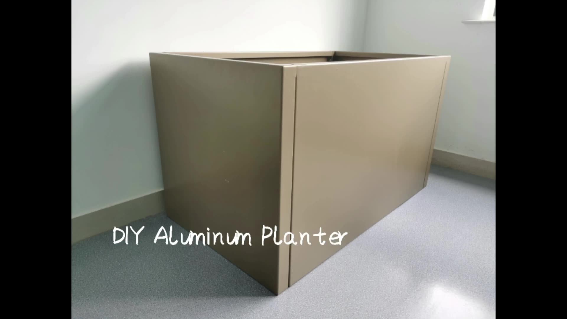 Large Silver Aluminum Planters: Powder Coated for Outdoor Use