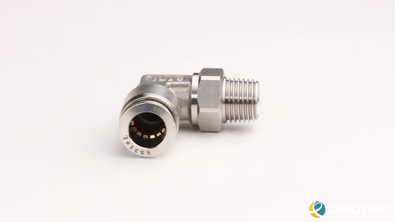 4mm 6mm & M5 M6 01 02 Bspt Thread Male Elbow Stainless Steel Inox ...