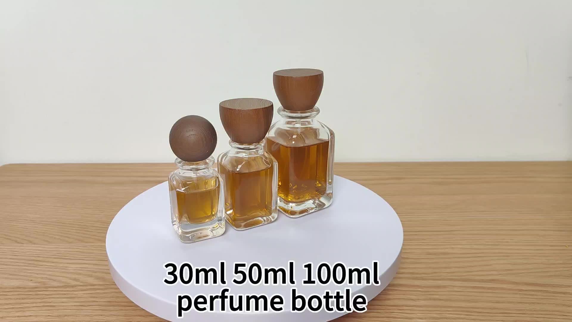 Custom Square Cube Perfume Bottle 30ml 50ml 100ml Clear Grey Black ...