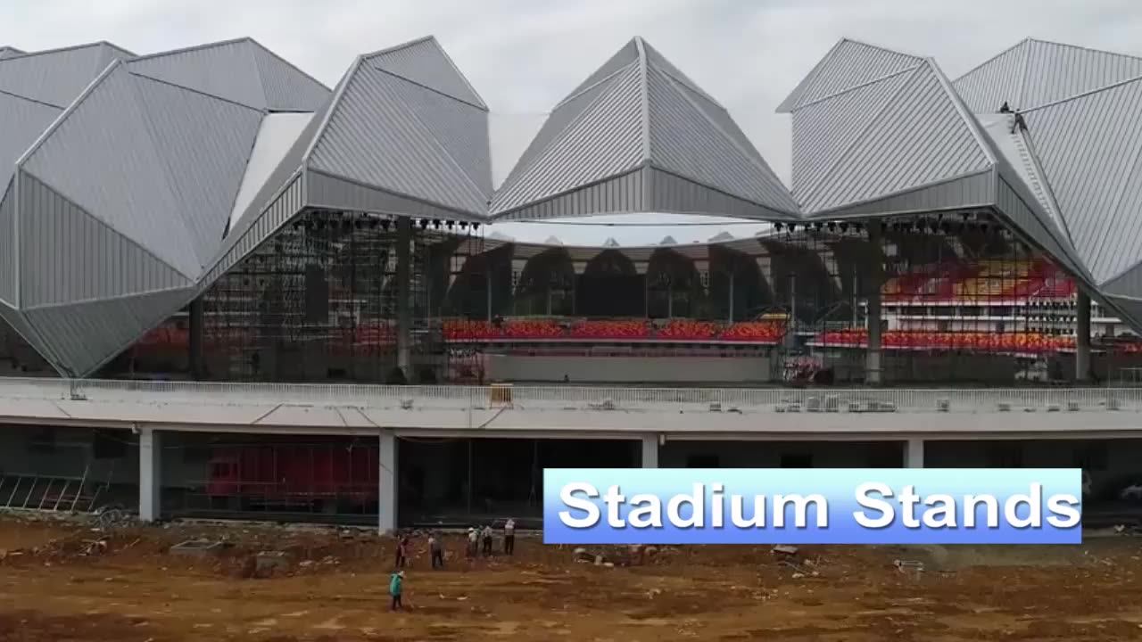 Outdoor Steel Sports Grandstand Stadium Bleacher Tensile Membrane ...