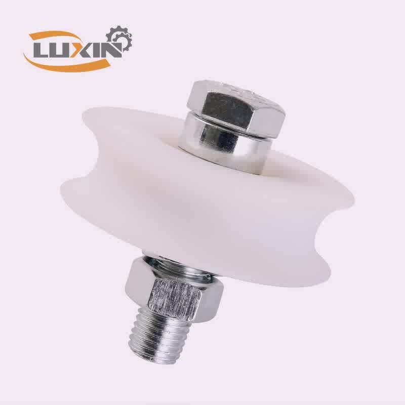 30*40mm White Color Small Nylon Guide Roller Wheel With Bolts And Nuts ...