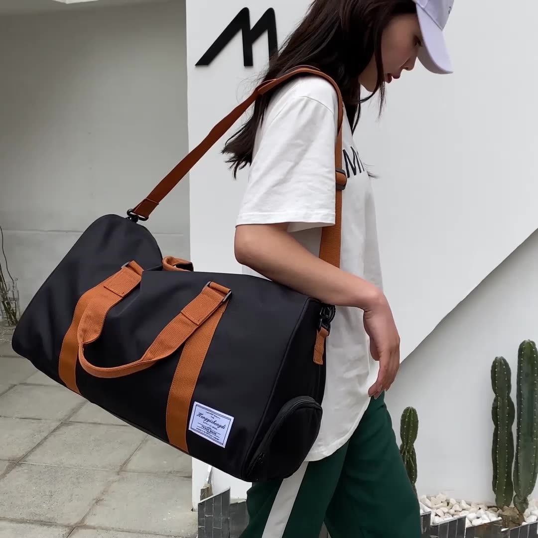 厂家批发新款健身包时尚行李包男士休闲运动手提包可印LOGO旅行包-阿里巴巴