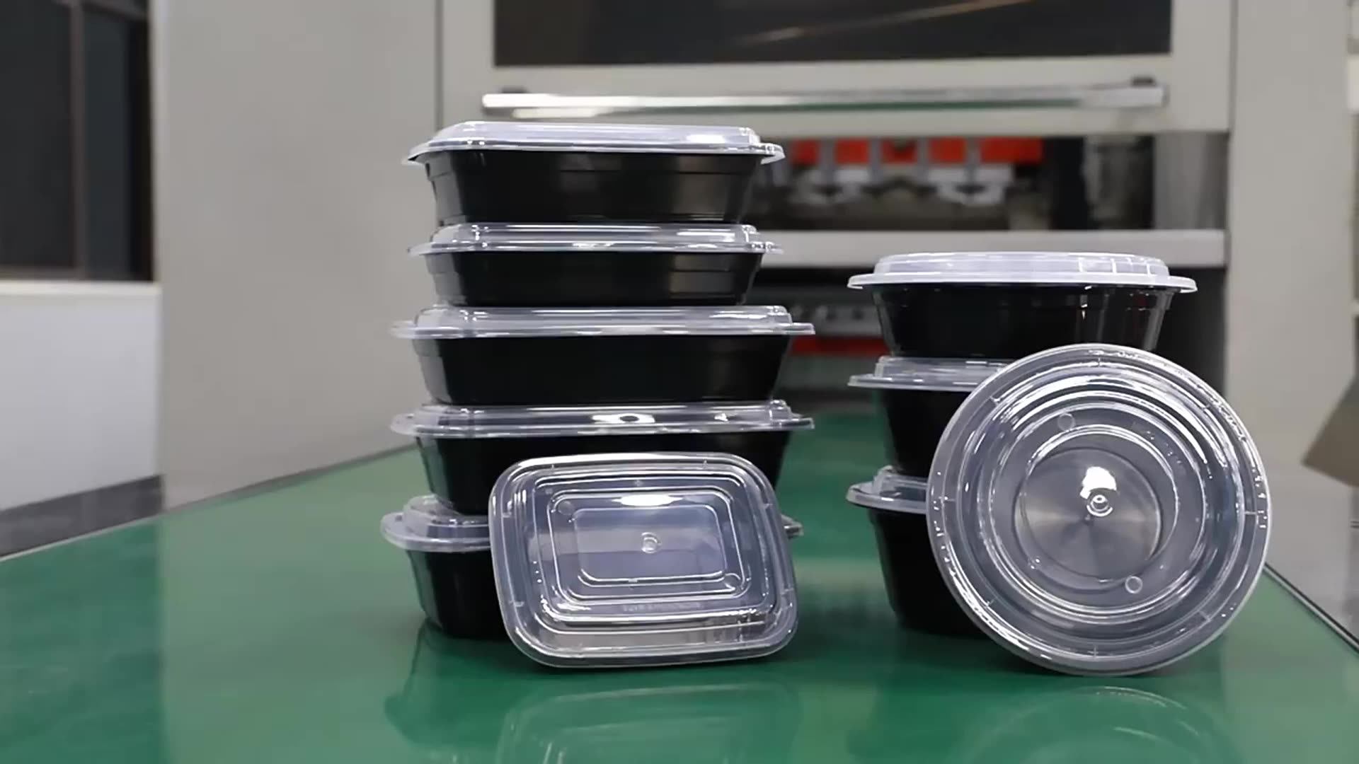 38oz Takeaway Microwavable Plastic Container Disposable Bento Food ...