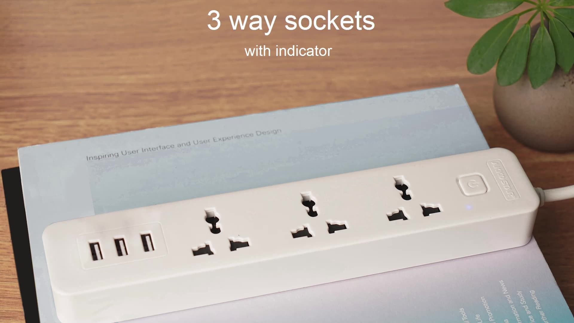 Akko Star High Quality Plug Electrical Outlets Universal Power Strip 3m 3/4/ 5outlets Extension ...